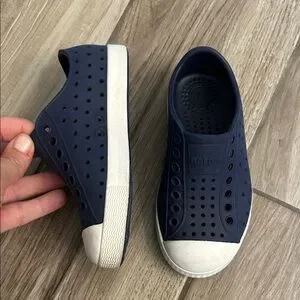 Native | Shoes | Native Navy Blue Slipon Sneakers With White Soles ...